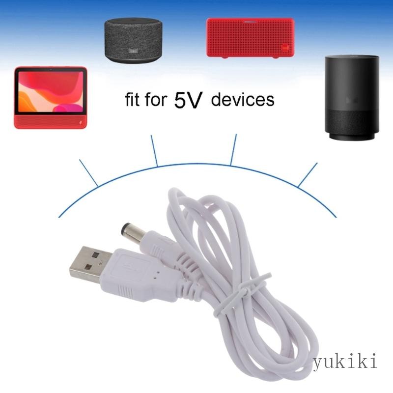 Kiki USB ถึง 5 5x2 5 มม.5V สายชาร์จ USB 2 0 ถึง DC5V อะแดปเตอร์ชาร์จสายไฟทนทาน | Shopee Thailand