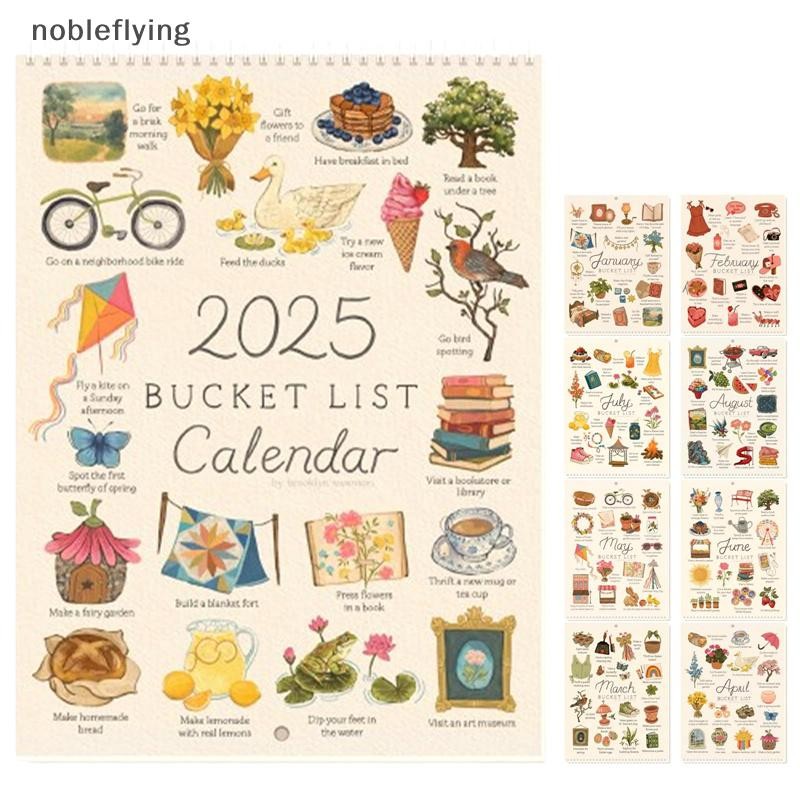 Nf 2025 Bucket Wishes List Calendar Planner ตลอดทั้งปี 12 รายเดือน ...