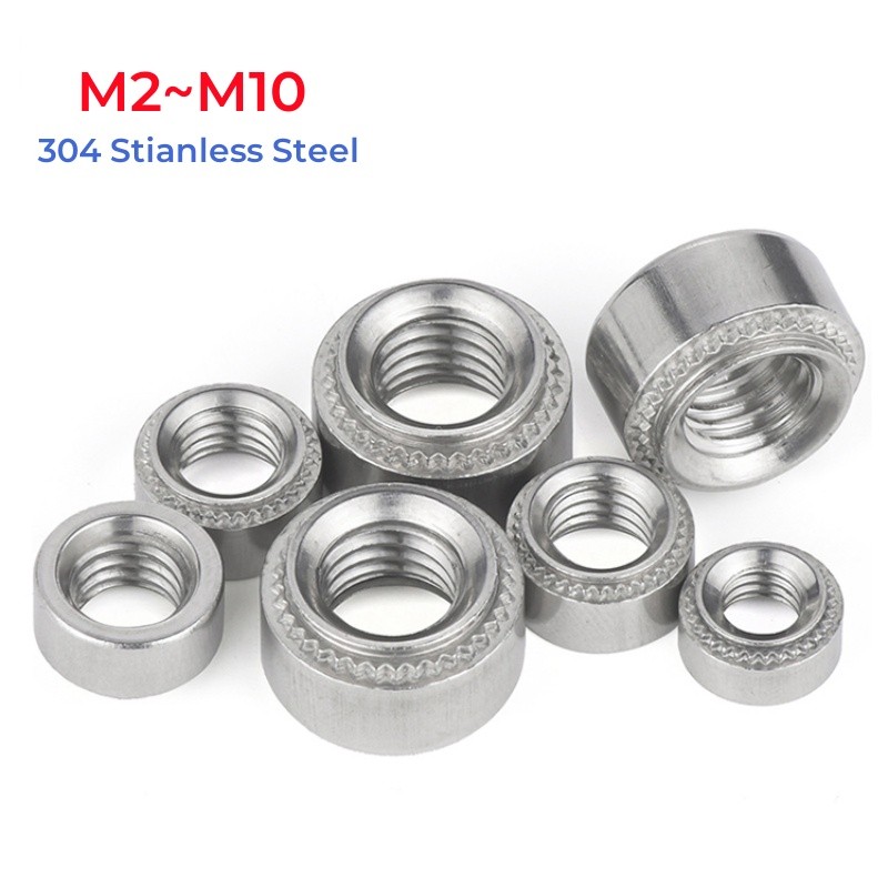 304 Stianless เหล็กความดัน Riveting Nut M2 M2.5 M3 M4 M5 M6 M8 M10 Self ...