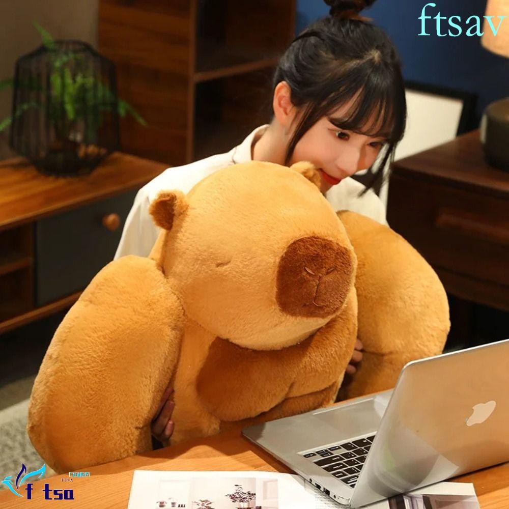 Swiftsaver กล้ามเนื้อ Capybara Plushies ของเล่น, PP ผ้าฝ้ายนุ่ม Capybara ตุ๊กตากล้ามเนื้อ Man ...