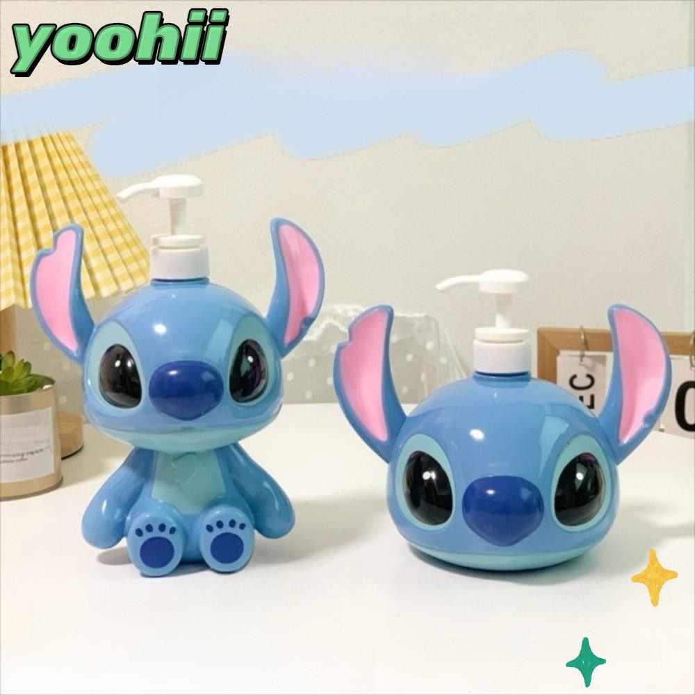 YOOHII ขวดกดแชมพู, 1300 มล. Stitch Lotion ขวดเปล่า, รูปร่างหัวใหญ่บีบ ...