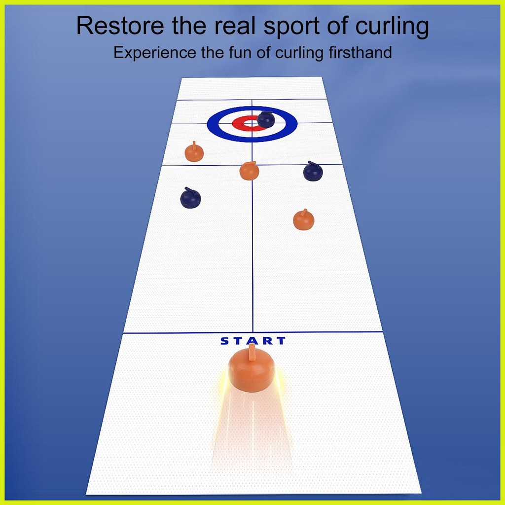 โต๊ะดัดผมในร่ม Shuffleboard Curling Game มัลติฟังก์ชั่นมินิเกมบนโต๊ะ ...