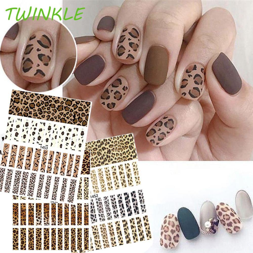 Twinkle1 เสือดาวเล็บสติกเกอร์เล็บเครื่องมือสัตว์ Series Self กาว 3D สติ๊กเกอร์ติดเล็บ | Shopee ...