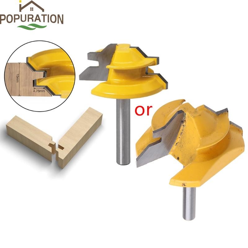 Pop 45 องศา Miter Lock Tenon Milling งานไม้ Router Bit 6 มม. Shank คา ...