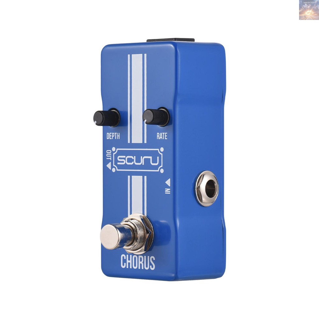 Scuru กีตาร์ Chorus Effects เหยียบ DEPTH/RATE Classic Analogue Chorus DC 9V 6.35 มม.อินพุต ...