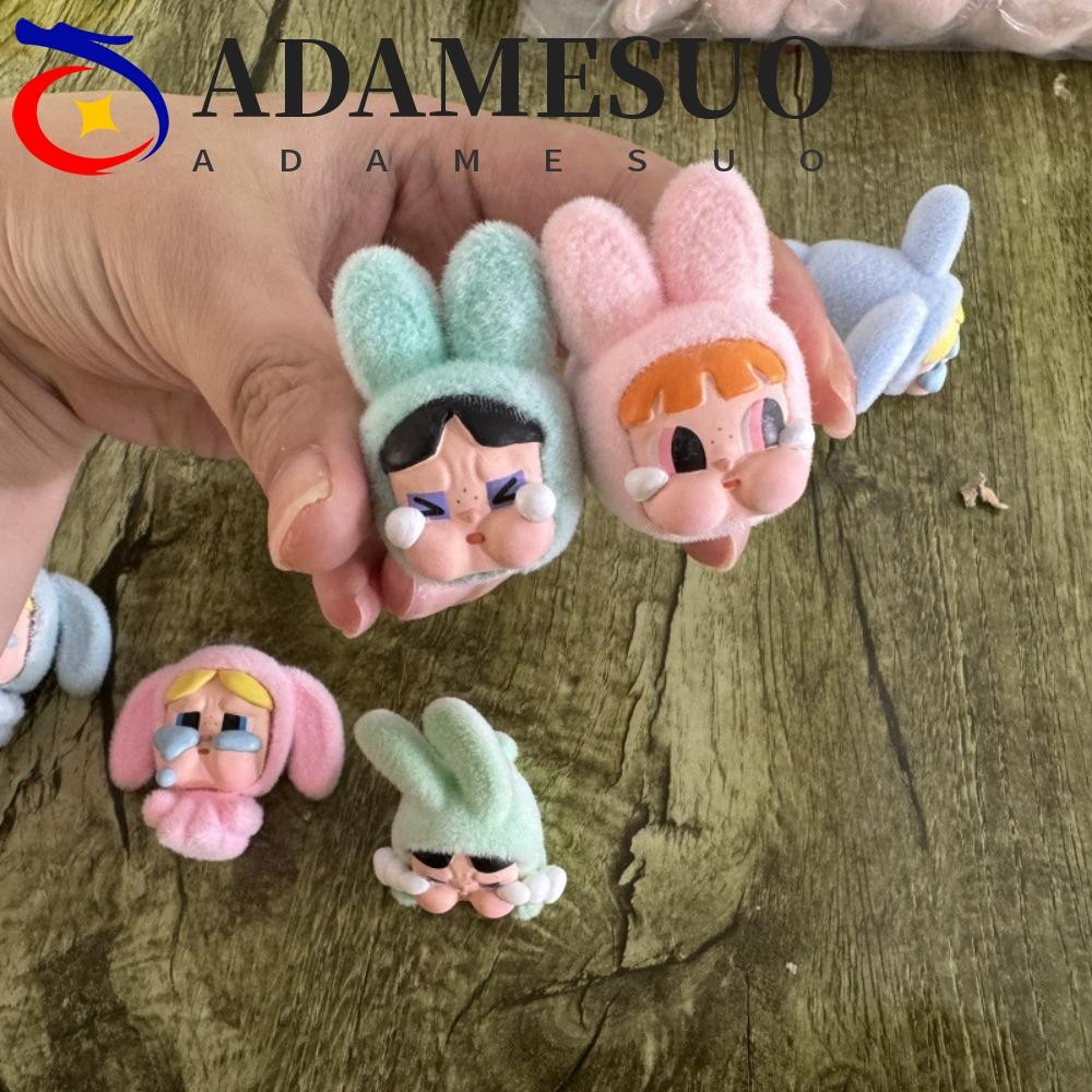 Adamesuo The Powerpuff Girls Key Ring, ซิลิกาเจลกันน้ํา Flocking Crybaby โทรศัพท์ Chain ...
