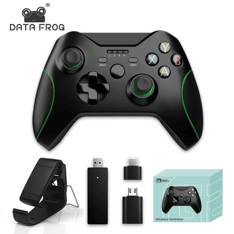 DATA FROG 2.4G PS2เกมคอนโทรลเลอร์เกมไร้สายจอยสติ๊กสำหรับ Xbox One PS3 Smart Phone PC | Shopee ...