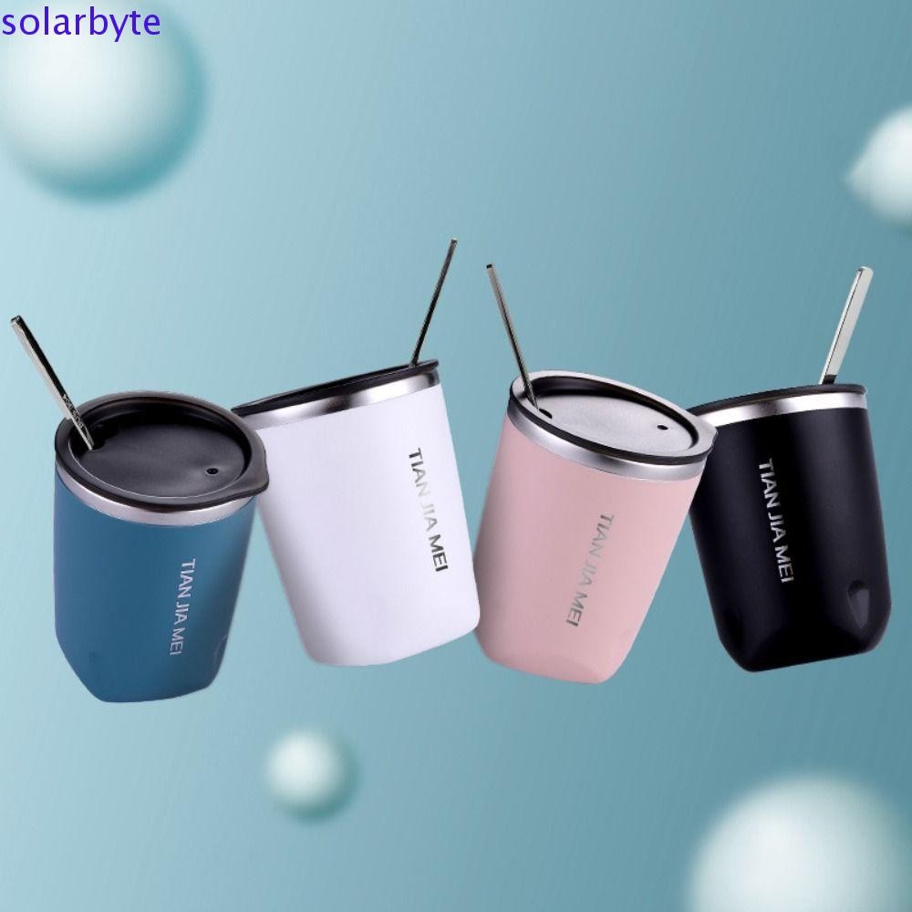 Solarbyte แก้วกาแฟความร้อน,พร้อมฝาปิด 300ML กระติกน้ําสูญญากาศ, Drinkware Leak-Proof 304 สแตนเลส ...