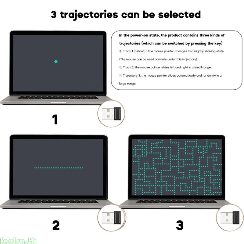 Feela Anti-Sleep Mouse Mover Mouse Jiggler Mouse Movement Simulator ...