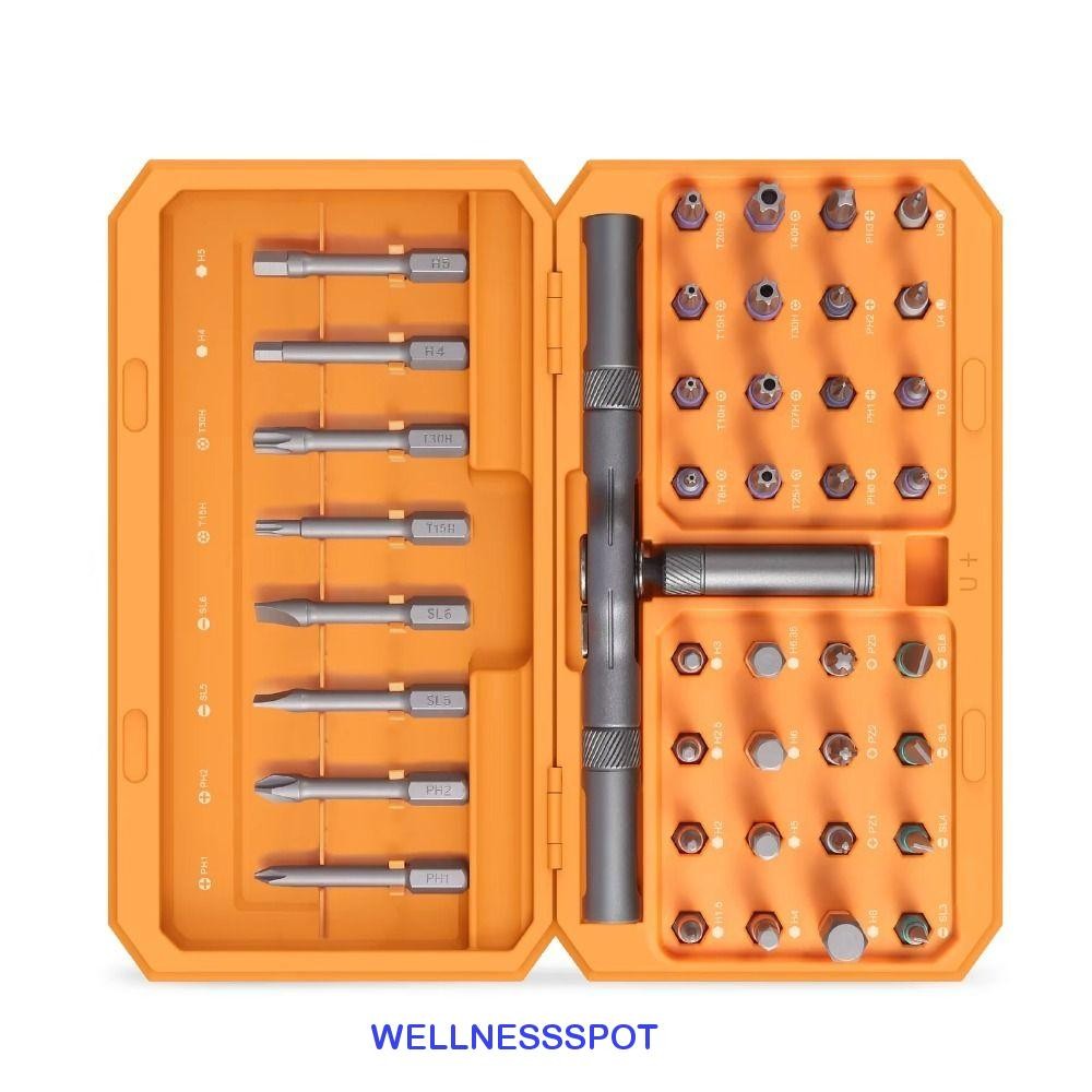 Wellnessspot ชุดไขควงวงล้อ, 42 in 1 DIY แม่เหล็กสกรู Drivers Bits, แบบพกพาความแข็งสูงอเนกประสงค์ ...