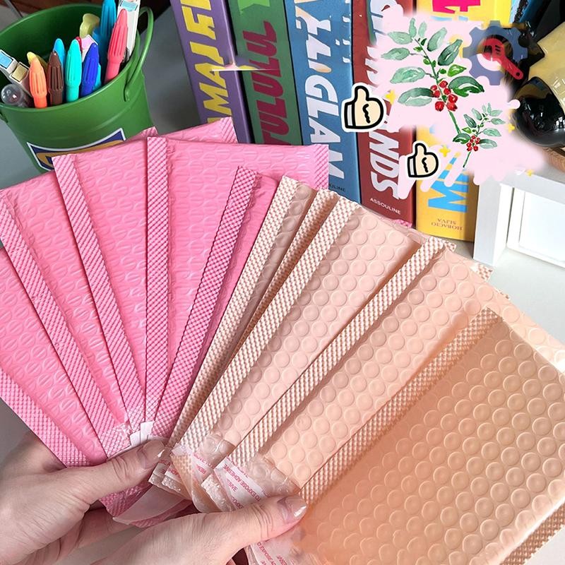 [GEX] 10 ชิ้น/แพ็คสีชมพูสีม่วงถุงฟองหนา Express แพคเกจกระเป๋า Self Adhesive Courier Shipping ...