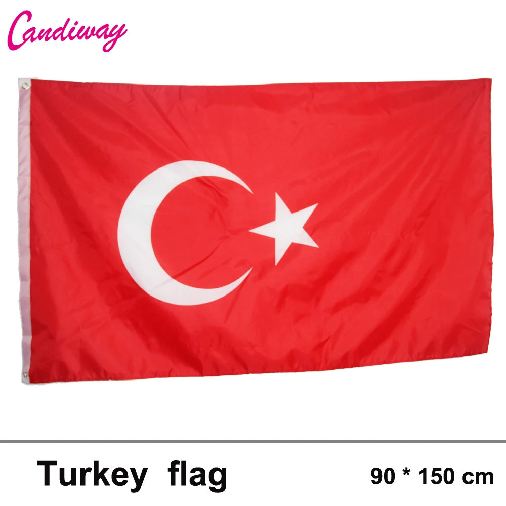 ใหม่ 3X5 TURKEY FLAG 3FT X 5FT FLAGS TURKISH 90x150 ซม.แขวนธงชาติตุรกี ...