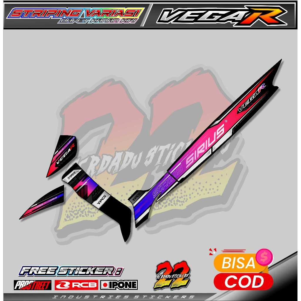 Yamaha Vega R MOTORCYCLE VARIATION Striping - Sirius Racing Style ...