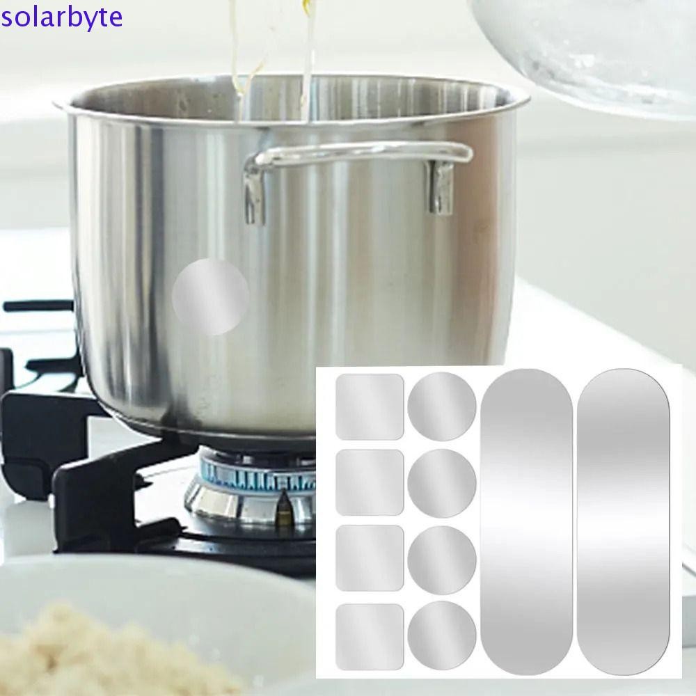 Solarbyte เทปซ่อมอลูมิเนียมฟอยล์ 1 แผ่น, สติกเกอร์แพทช์หม้อแบบมีกาวในตัวทนอุณหภูมิสูง, เทปกาวกัน ...