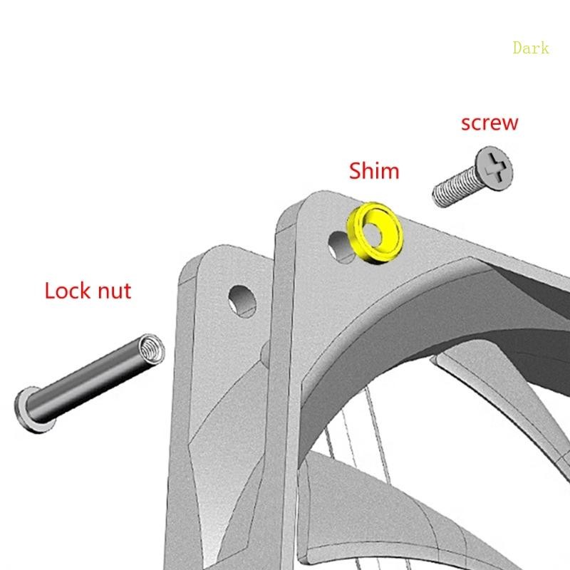 Dark ชุด 4 คู่ล็อค Cooling Fan Mount สกรูสําหรับความหนา 25 มม. ...
