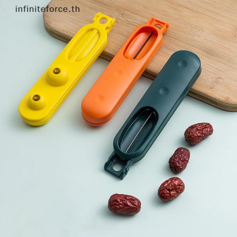 [INTH] 2 In 1 Red Dates Cutter สแตนเลส Sharp Cutter แบบกด Denucleator ...