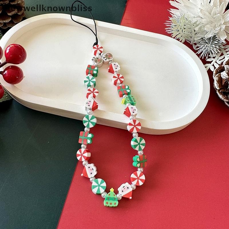 Newwellknownbliss คริสต์มาสโทรศัพท์ Chain Santa Claus Elk Tree พวงกุญแจ ...