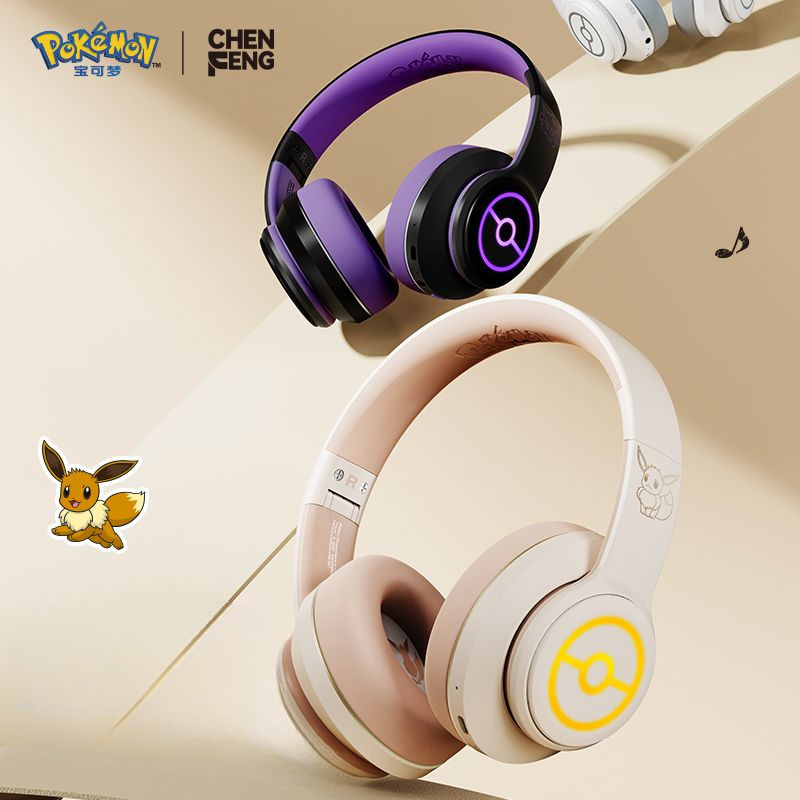 Pokemon PM03 Series ไร้สายบลูทูธ 5.4 หูฟัง RGB Gengar Eevee Vulpix ไฮไฟ ...