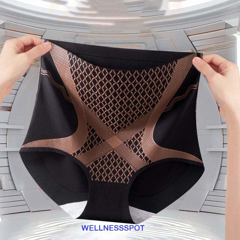 Wellnessspot หลังคลอด Body Shaper, แถบเอวสูงไม่มีรอยต่อ Shapewear, Casual ขนาดใหญ่ผ้าฝ้ายเป้า ...