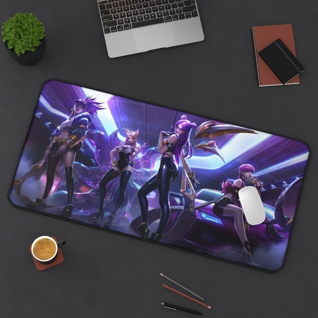 แผ่นรองเมาส์ League KDA ของ Legends Desk Mat | อารีย์ แผ่นรองเมาส์ กาลี | Shopee Thailand