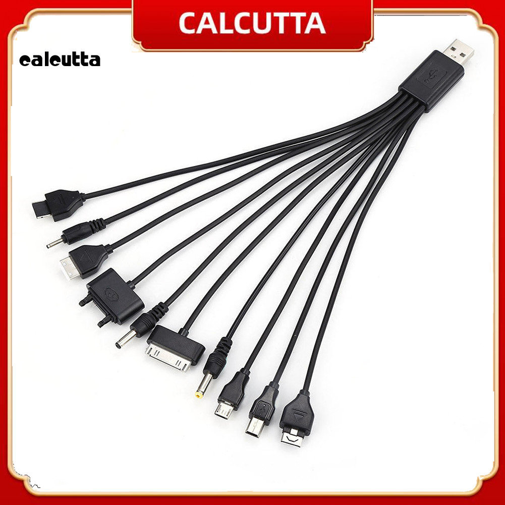[calcutta] Multi Line Pin Charger 10 in 1 Universal USB Cable Phone ...