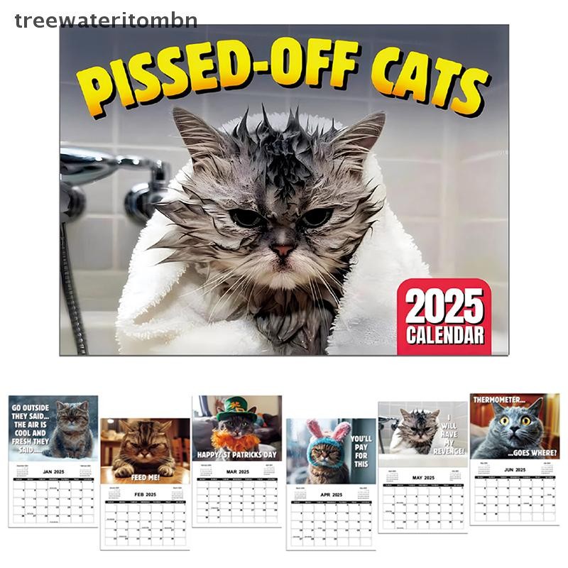 Tt 2025 Peed-Off Cats Calendar - ของขวัญธีมแมวตลกสําหรับคนรักแมว Angry ...