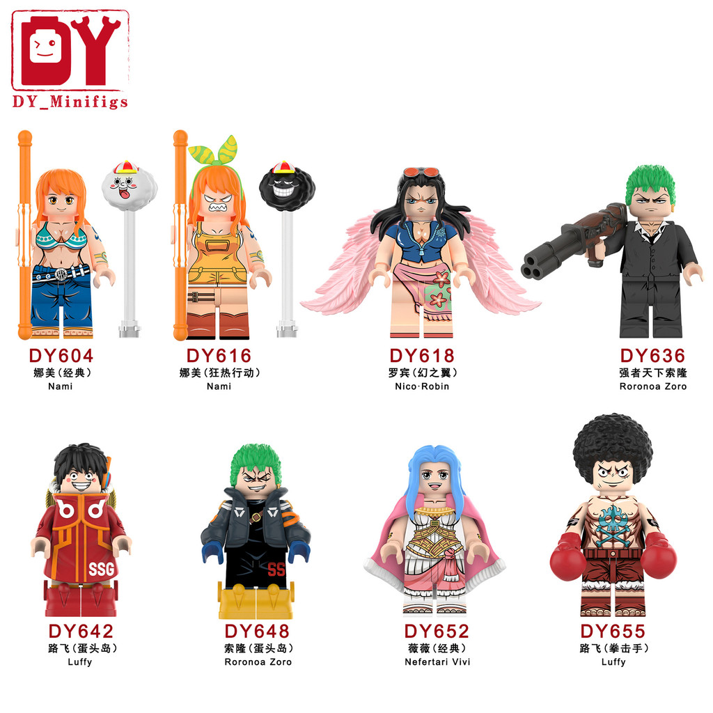 One Piece Building Blocks Nami Figures Zoro ของเล่น Luffy Minifigures ...