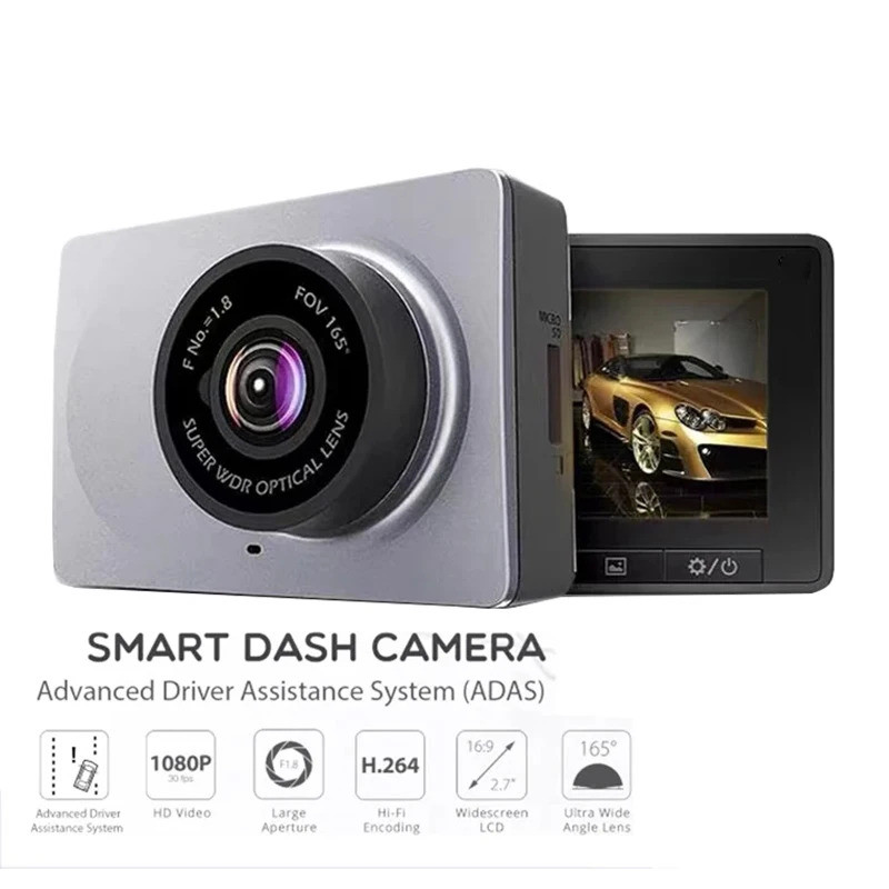 Yi Smart DashCam สําหรับรถยนต์ ADAS 2.7 หน้าจอ Full HD 1080P Dash Cam ...