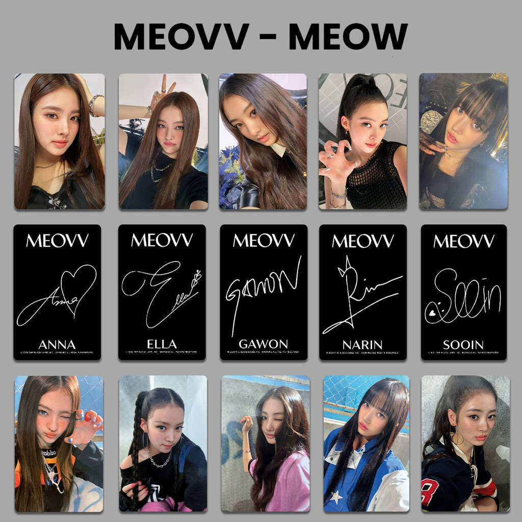 5pcs MEOV BROADCAST Photocards MEOW NPOP PREMIUM แสดงแชมป์การ์ด Lomo ...