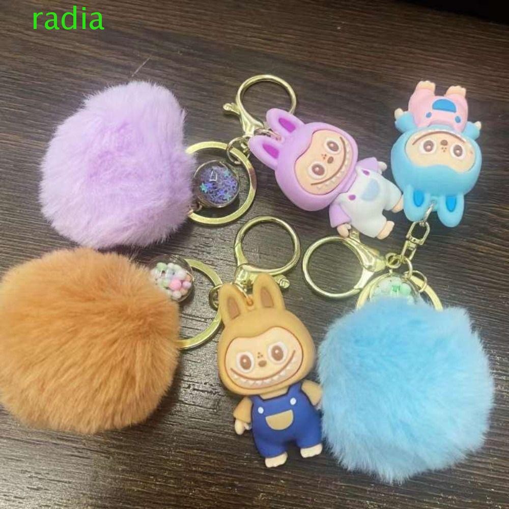 Radiantzap Labubu จี้ PVC, การ์ตูน Anti-lost Labubu ตุ๊กตาพวงกุญแจ ...