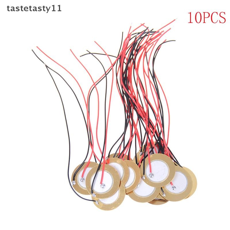 TA 10 ชิ้น 20 มิลลิเมตร Piezo องค์ประกอบ Buzzer Sounder Sensor Trigger Drum Disc + ลวดทองแดง TH ...