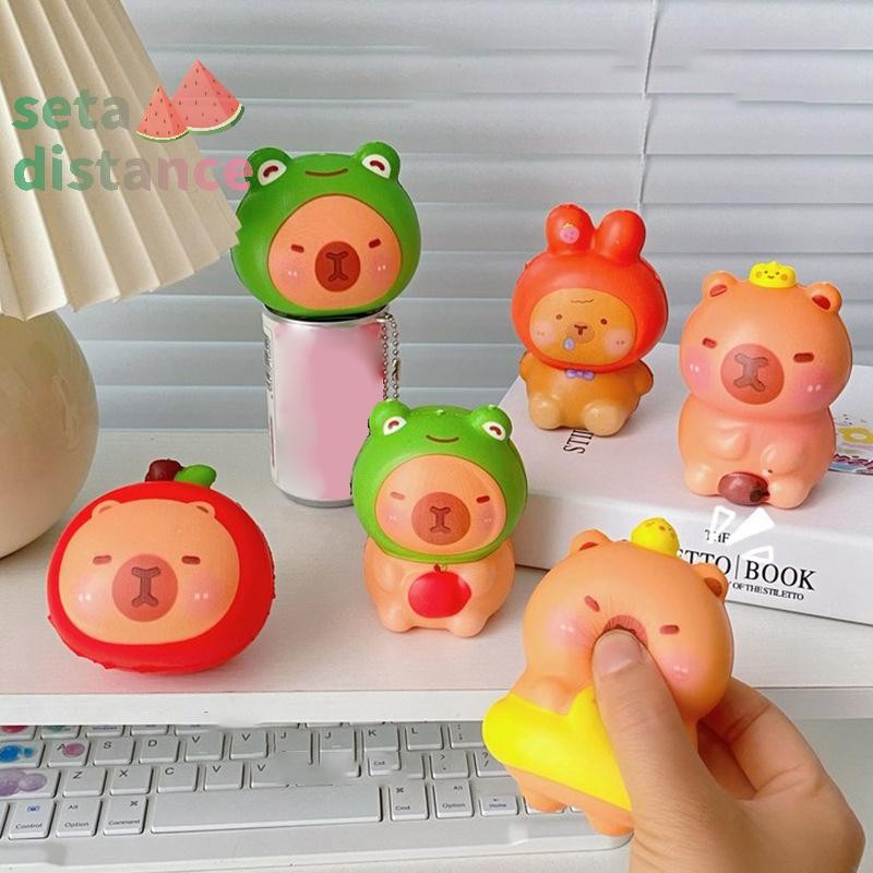 [Setad] การ์ตูนน่ารัก Capybara Mochi ของเล่นหยิก Squishy ของเล่นฟื้นตัว ...