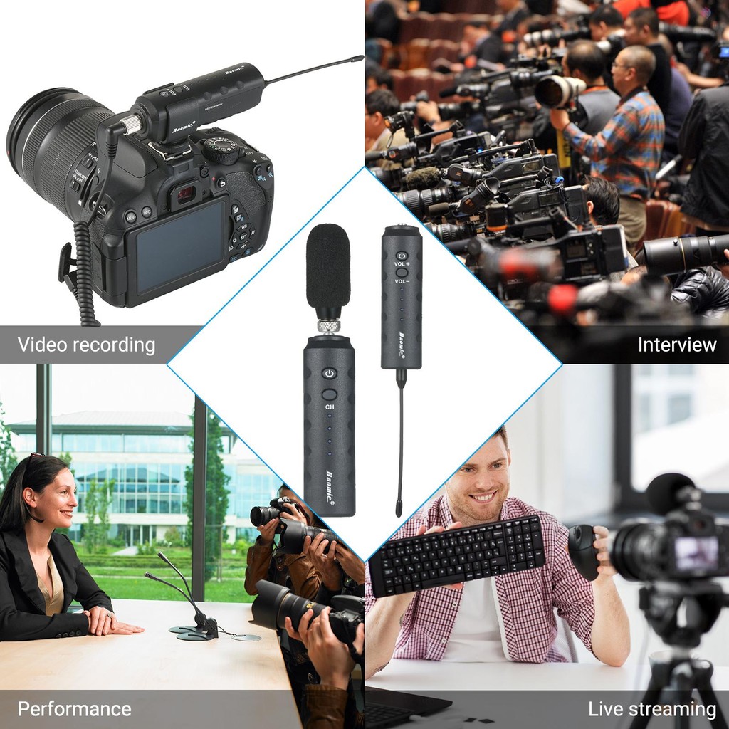 [เอฟเฟกต์] Baomic Mini Wireless Microphone Receiver & Transmitter ...