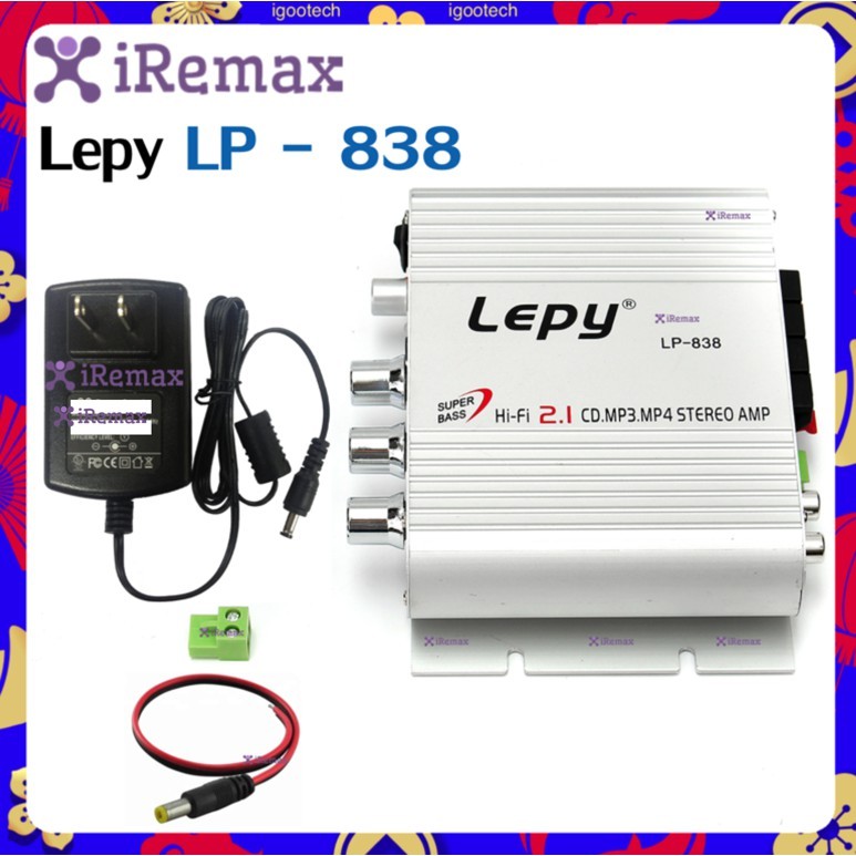 Alithai Lepy LP - 838 เครื่องเสียงรถยนต์ซับวูฟเฟอร์แอมป์สเตอริโอStereo Amplifier ระบบที่อยู่ ...