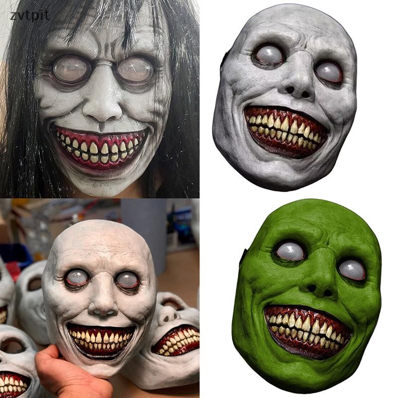 [ZPT] สยองขวัญ Exorcist Smiling Face Demon Mask คอสเพลย์ Evil Creepy ...
