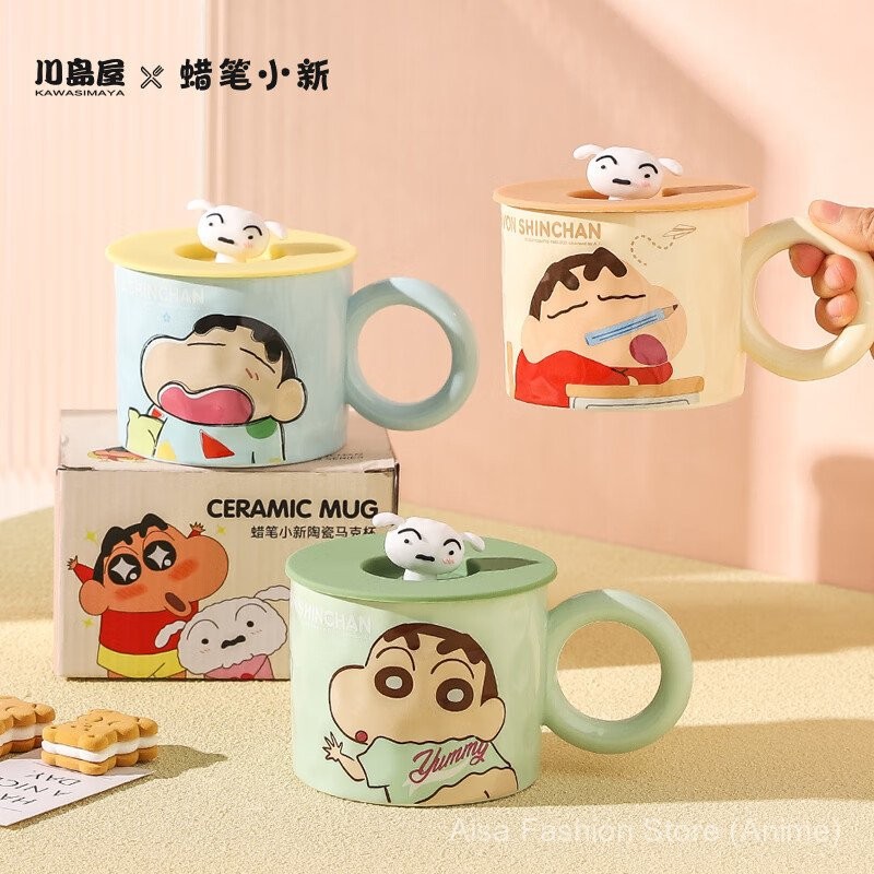 Kawashimaya Crayon Shin-Chan Cup แก้วมีฝาปิดสำหรับผู้หญิงของขวัญวันเกิด ...