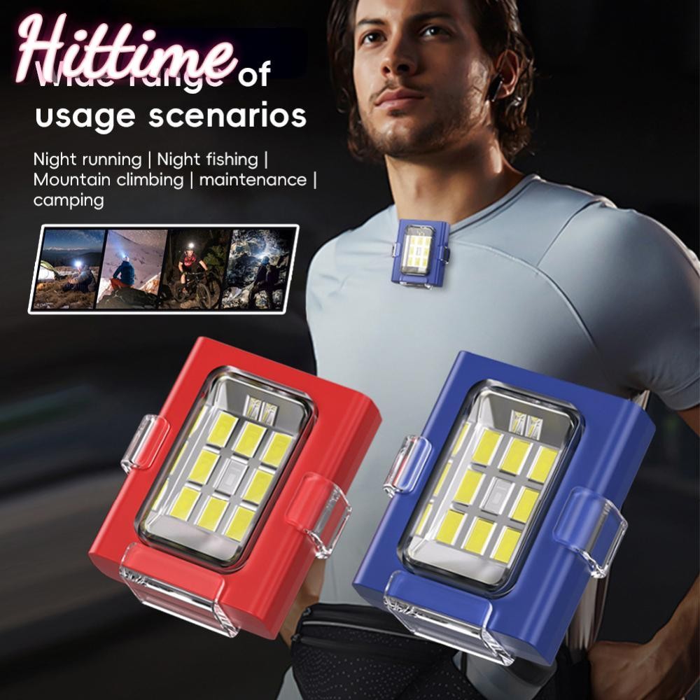 Hittime มัลติฟังก์ชั่กีฬากลางแจ้ง LED วิ่งเดินไฟกระเป๋า USB ชาร์จไฟหน้าไฟฉายโคมไฟฉุกเฉิน K4X2 ...