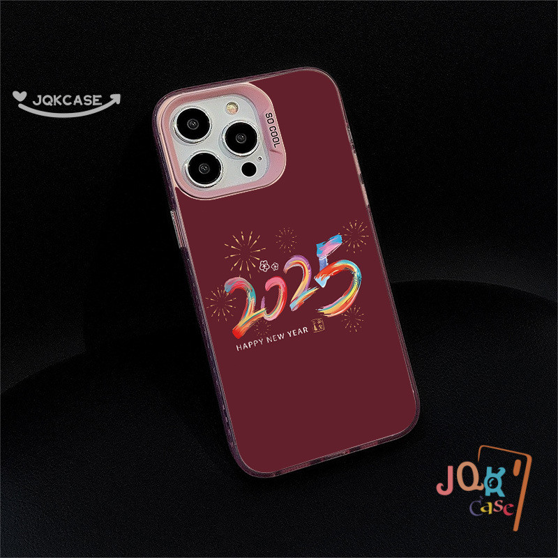 2025 สีแดงสดใหม่ เคสไอโฟน12 แฟชั่น สำหรับ IPhone 15 11 12 13 16 14 Pro Max XR X XS 7Plus 8Plus ...