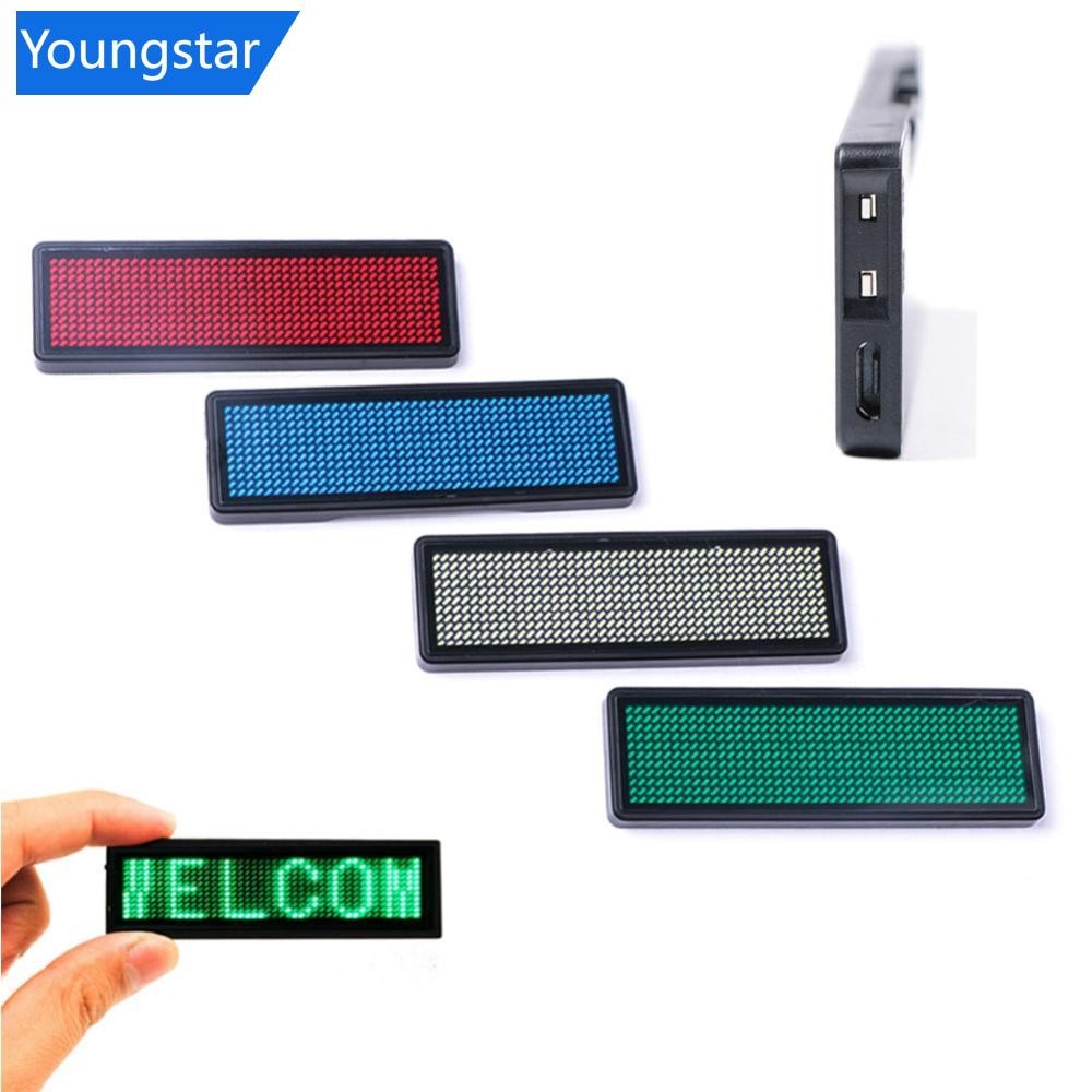 FFY Mini LED Digital Programmable แบบชาร์จไฟได้ Scrolling ชื่อข้อความ ...