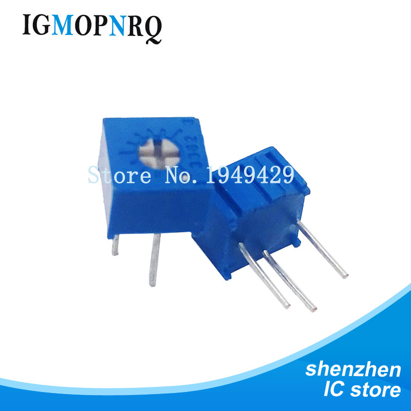 10 ชิ้น/ล็อต 3362P-1-205LF 3362P 205 2M โอห์ม Trimpot Trimmer ...