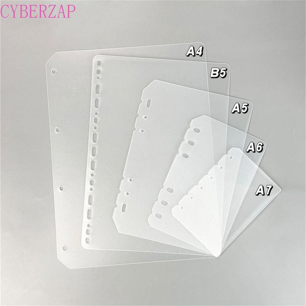Cyberzap Loose-leaf Divider Universal 2 ชิ้นหน้าบอร์ด A5 A6 A7 B5 A4 โปร่งใส Agenda Planner ...