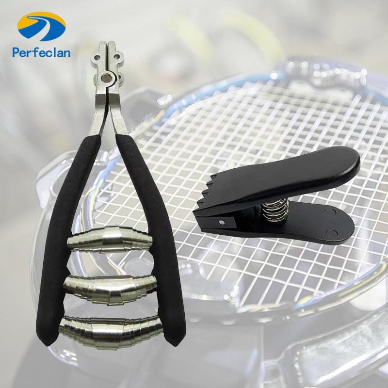 Perfeclan กีฬาเริ่มต้น Clamp เทนนิส Racquet อลูมิเนียมแบดมินตันเริ่มต้น Stringing Clamp สควอชไม้ ...