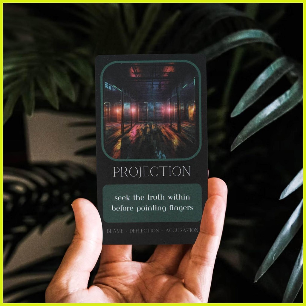 ไพ่ทาโรต์แบบพกพา Shadow Work & Energy Oracle การ์ด Deck Insight & Clarity Full English Beginner ...