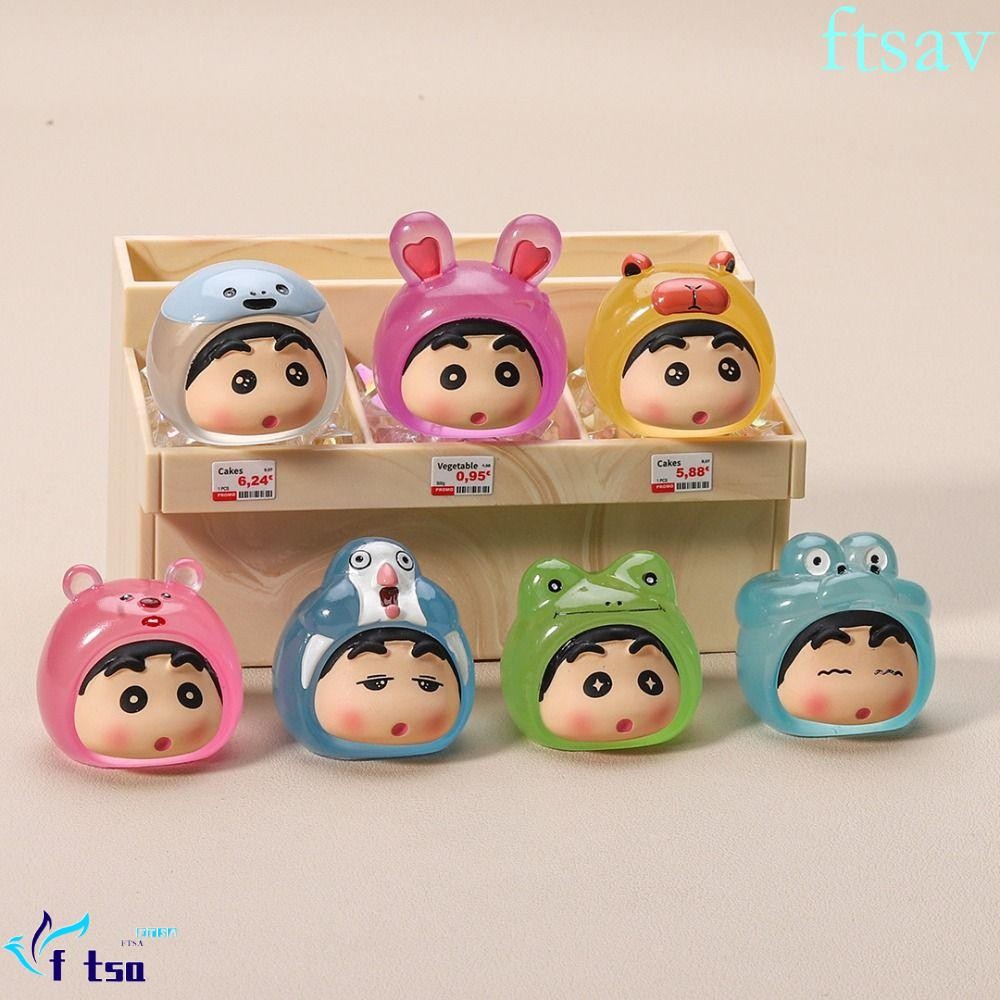 Swiftsaver 7pcs Shin Chan การ์ตูนรุ่น,เรซิ่น Nohara Shinnosuke Crayon ...