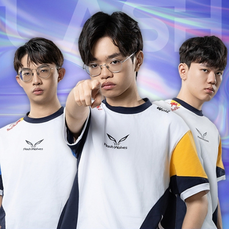 Flash Wolves E-sports Jersey Two-tone Drop Shoulder Team Top,2025 2024 ...