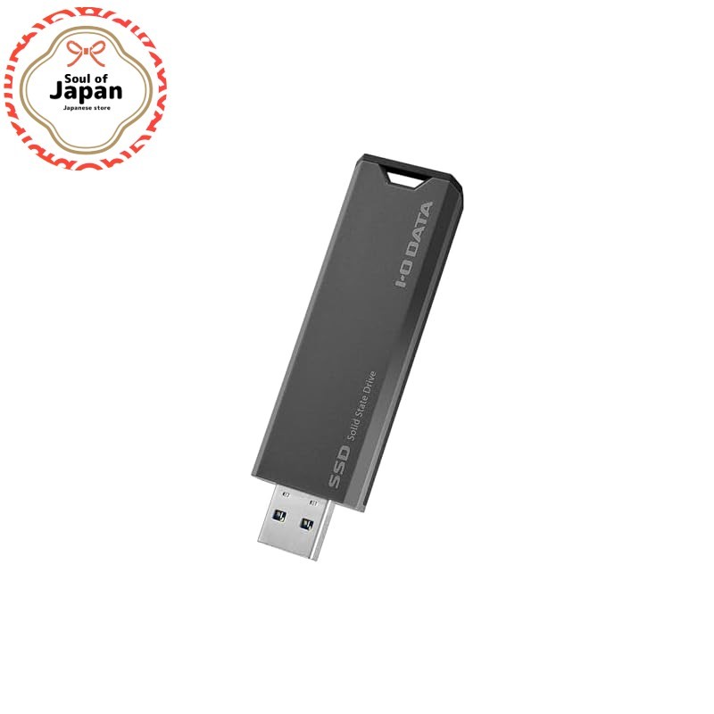 IODATA SSD External 1TB Gray × Black Compact Stick Portable High-Speed ...
