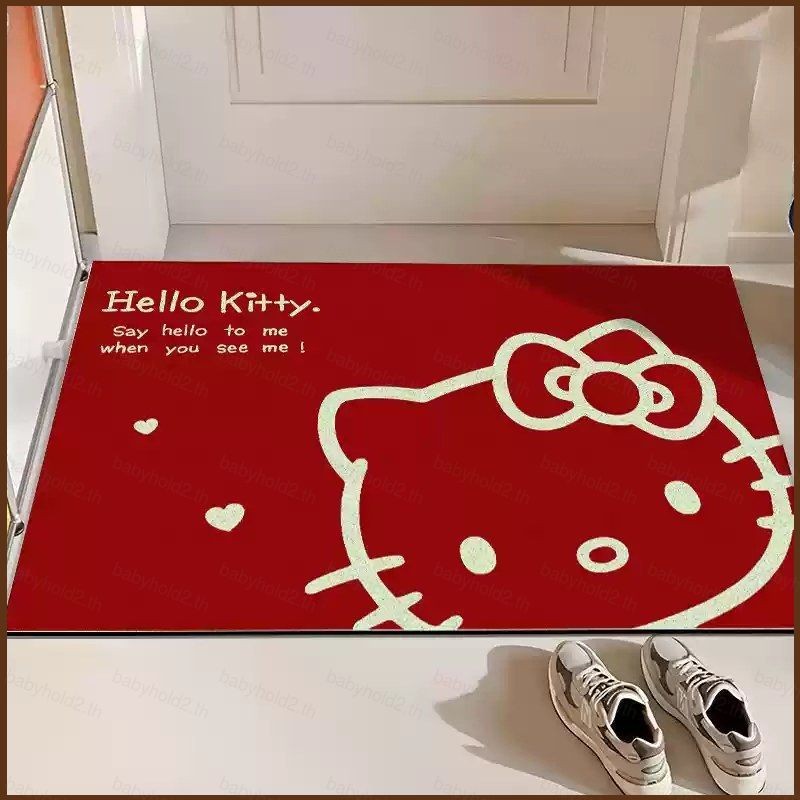 Yb Sanrio Hello Kitty พรมปูพื้นประตูทางเข้าเสื่อห้องนอนในร่มพรมการ์ตูน ...