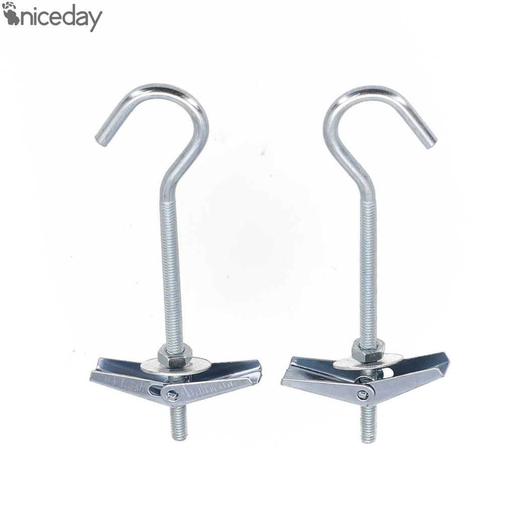 [ในสต็อก] 2 ชิ้น Swag Hook Kit Silver White Finish Plant แขวนเพดาน Hook ...