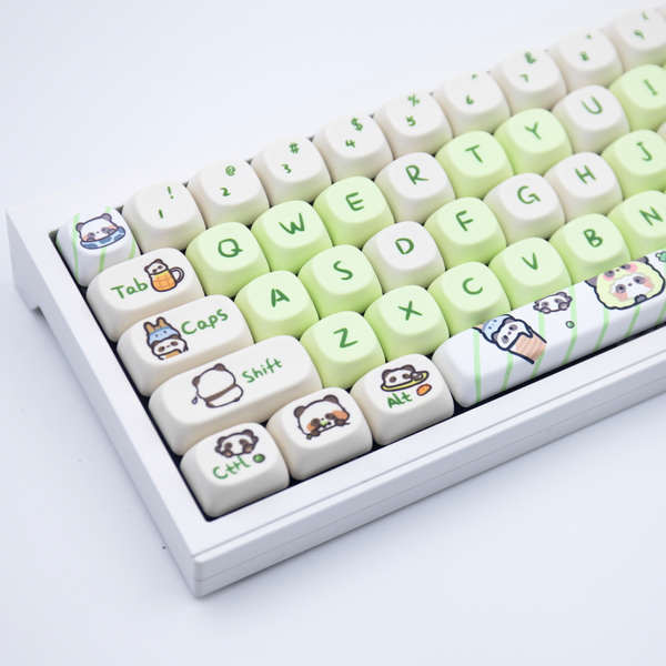 work egg keycaps keycap ใส keycap Milk Green Panda Keycap EMO ความสูง ...