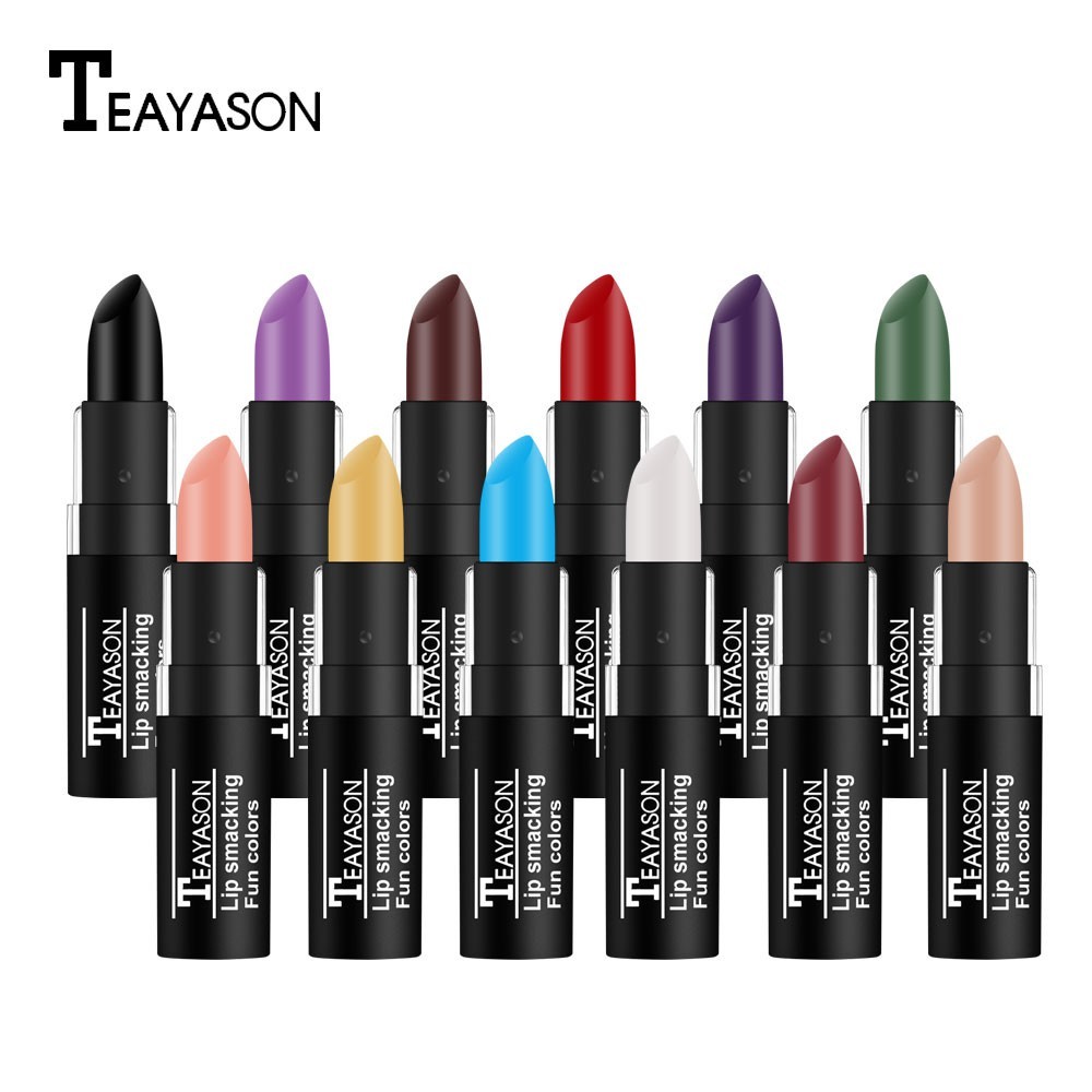 TEAYASON ลิปสติกกันน้ําสไตล์เครื่องสําอาง Matte Lip Stick ติดทนนาน ...